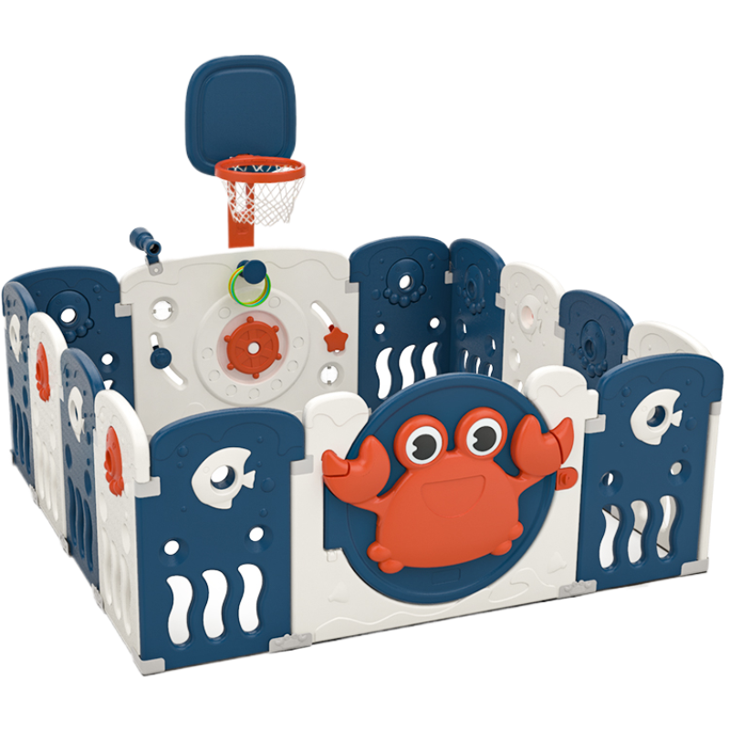 Sealife Blue 155x155 Playpen With Basketball Hoop – Toytastic Malta