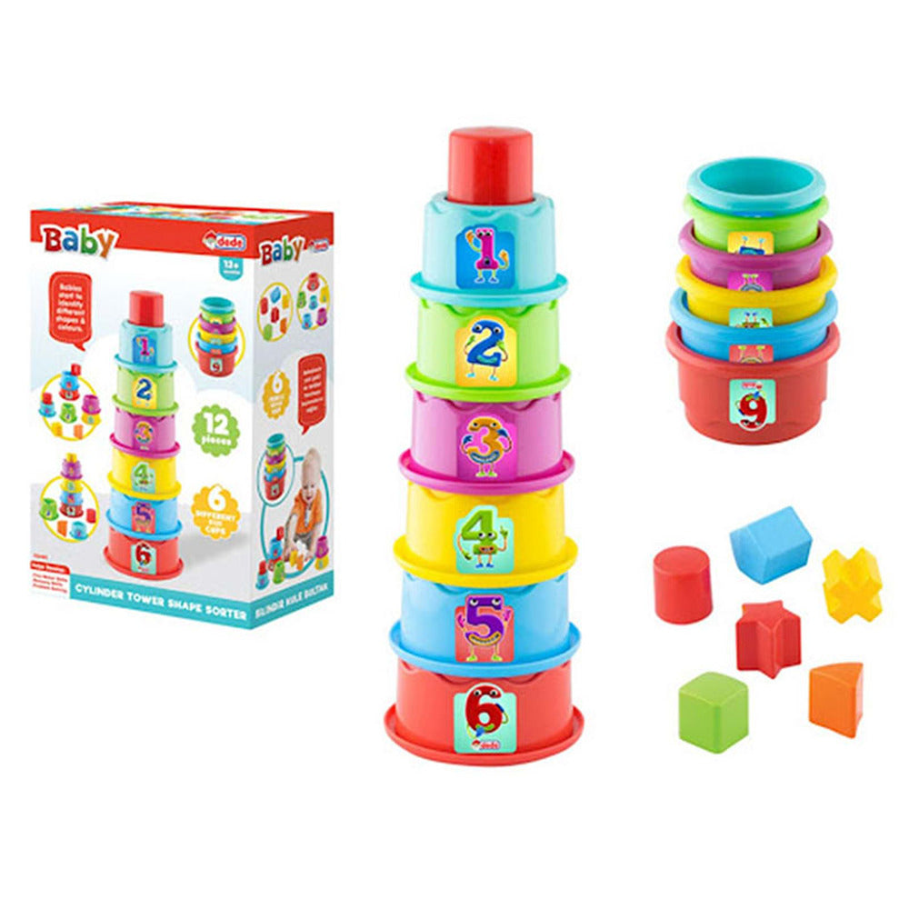 Dede Cylindrical Tower Shape Sorter – Toytastic Malta