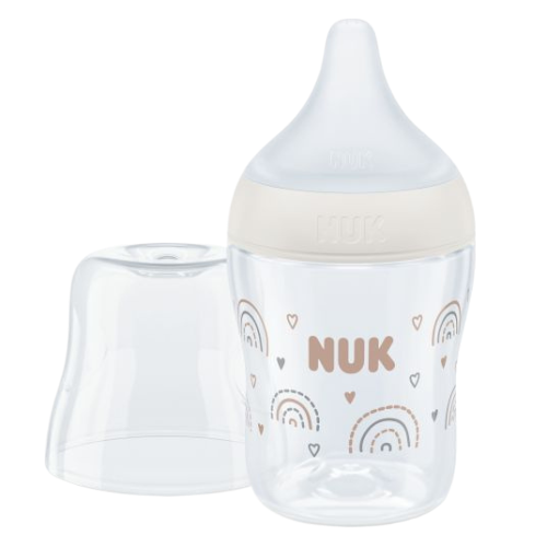 NUK Perfect Match Baby Bottle with soft silicone teat 150Ml - Rainbow ...